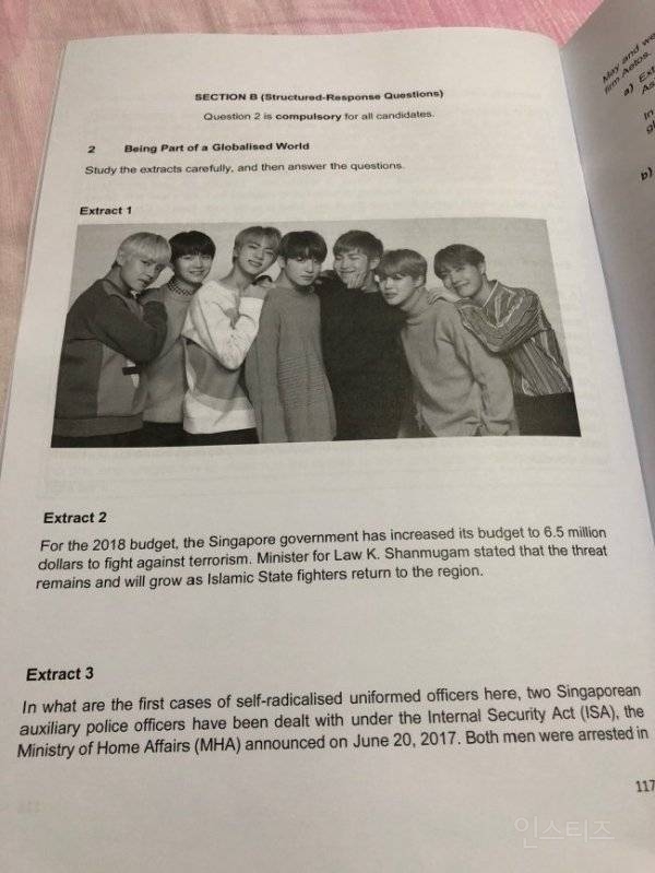 방탄소년단 RM 유엔연설문, 각국 학교 시험지와 과제물에 등장 - 인스티즈(instiz) 연예잡담 카테고리