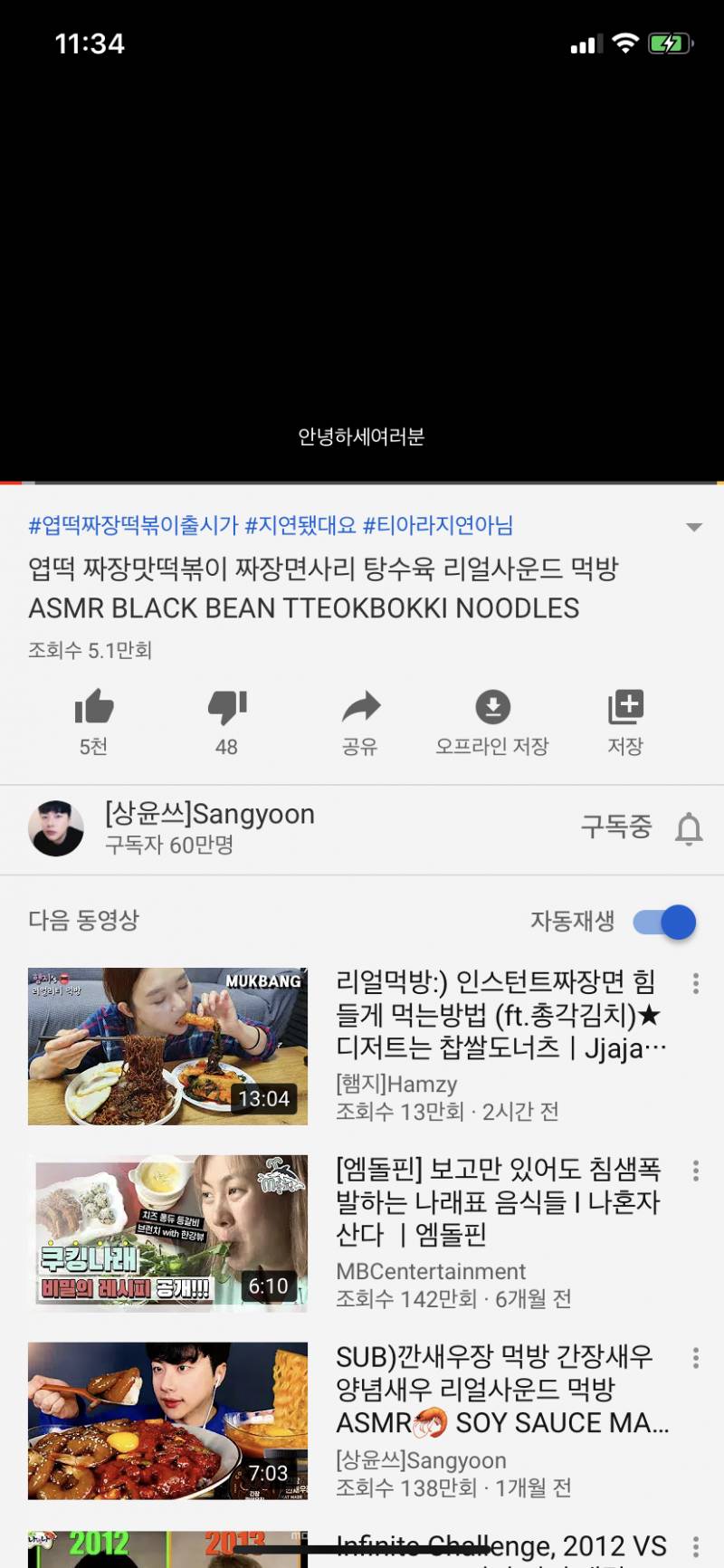 나 유튜브 영상이 안 떠 오ㅑ이래,,? - 인스티즈(instiz) 일상 카테고리