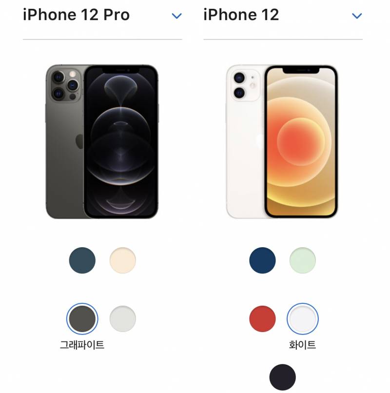 🍎아이폰 12 화이트vs12 프로 그래파이트🍎 - 인스티즈(instiz) 일상 카테고리