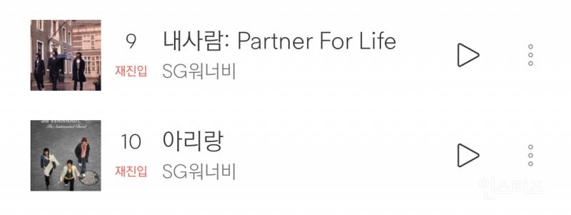 현재 놀면 뭐하니 나오고 나서 대거 차트인한 SG 워너비 - 인스티즈(instiz) 이슈 카테고리