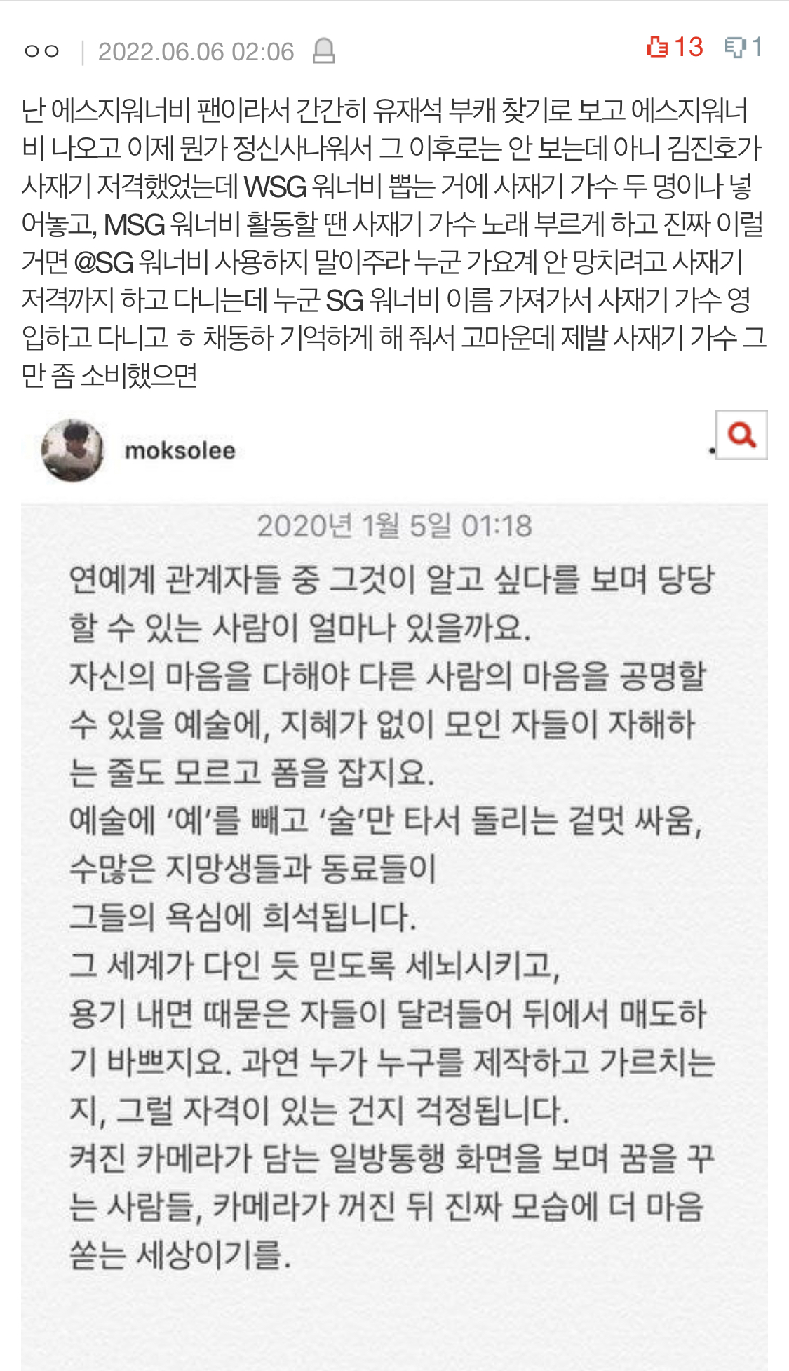 [마플] 놀면뭐하니 MSG 워너비 WSG 워너비 뽑는 거 말이야 이거 공감해? - 인스티즈(instiz) 연예 카테고리