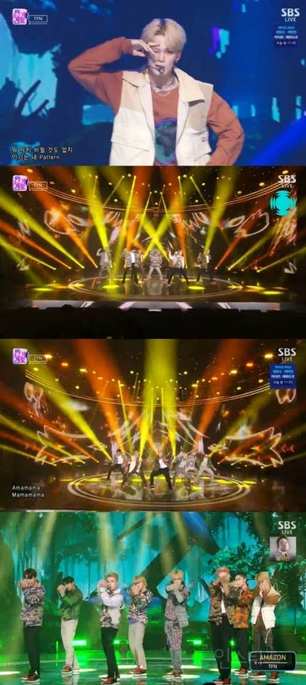 '인기가요' TFN, 신곡 '아마존'으로 물들였다 - 인스티즈(instiz) 이슈 카테고리
