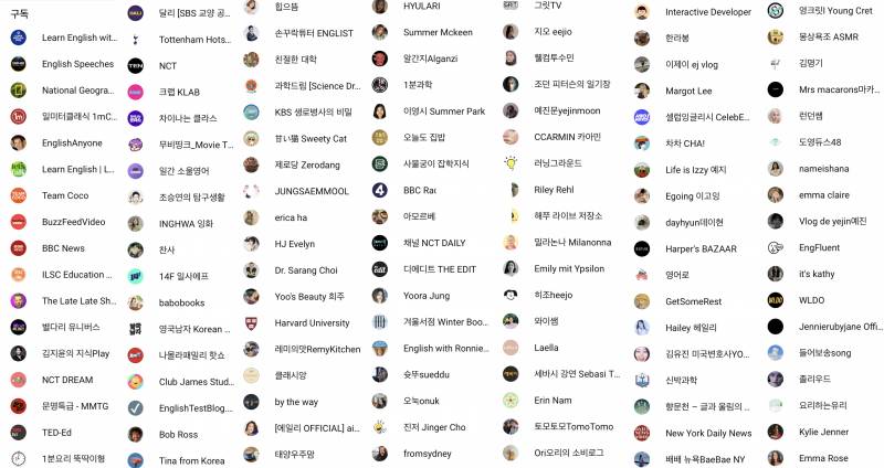 유튭 구독채널 900 -> 283개 정리🪚 - 인스티즈(instiz) 익명잡담 카테고리