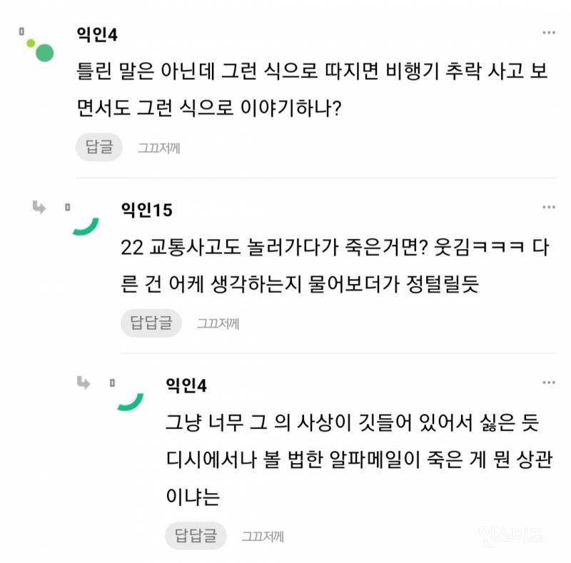이태원 참사 희생자들 놀러갔다 죽은거 아니냐고 - 인스티즈(instiz) 인티포털 카테고리