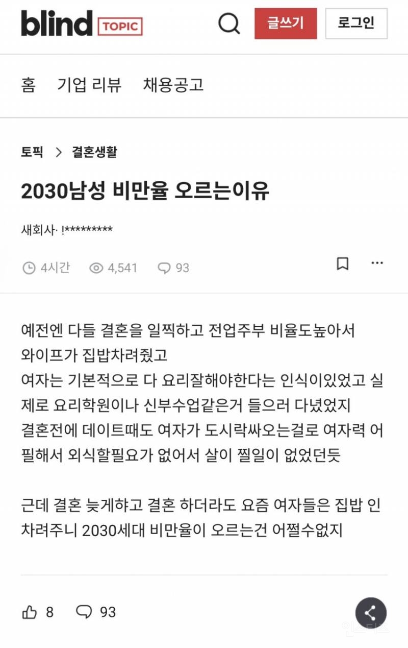 2030남성 비만율 오르는 이유 - 인스티즈(instiz) 이슈 카테고리