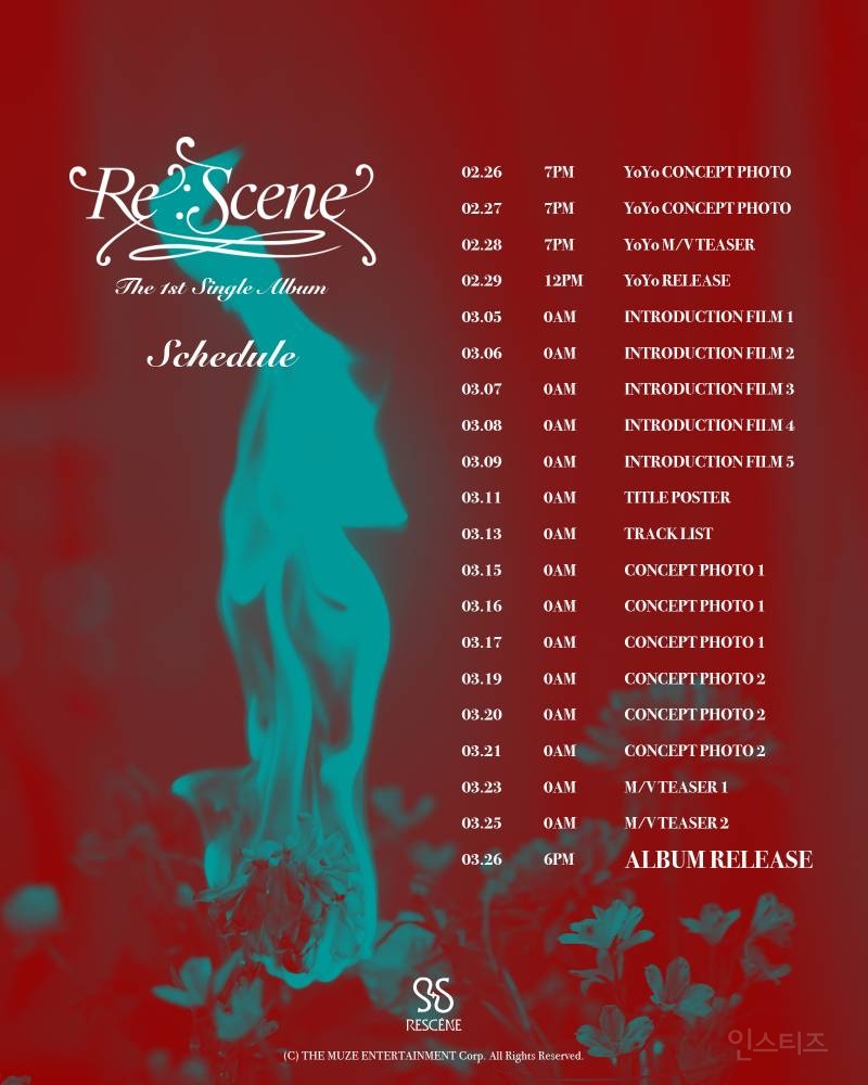 RESCENE 1st Single Album [Re:Scene] PROMOTION SCHEDULE - 인스티즈(instiz) 이슈 카테고리