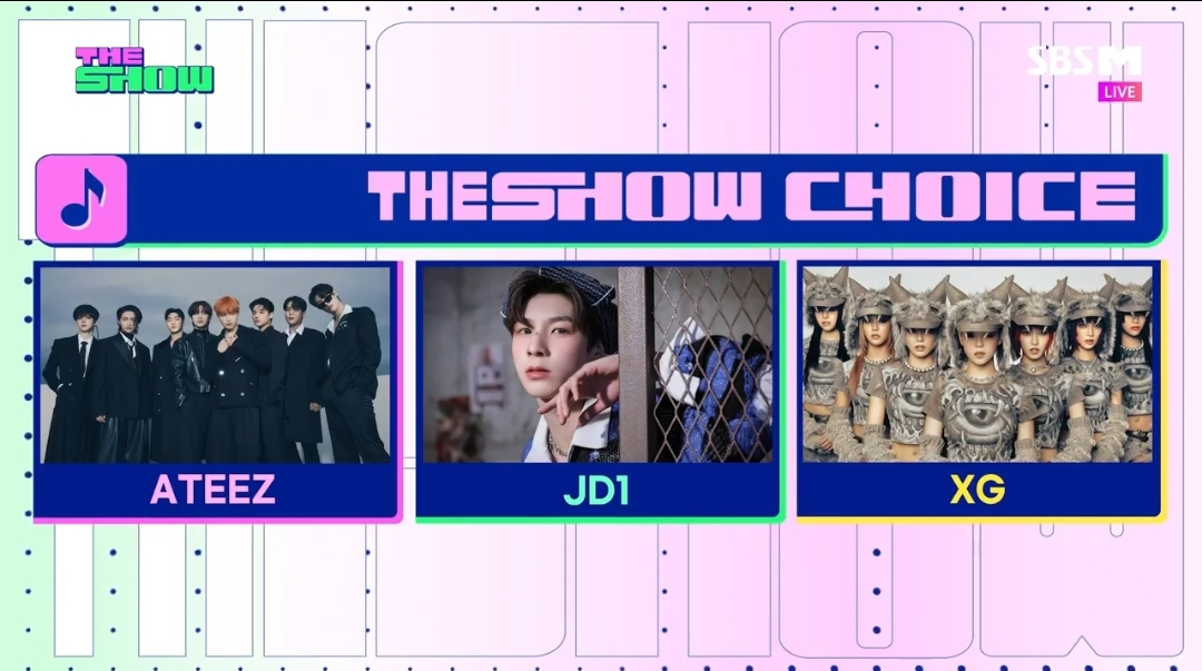 [정보/소식] 더쇼 1위후보 에이티즈 JD1 XG - 인스티즈(instiz) 연예 카테고리