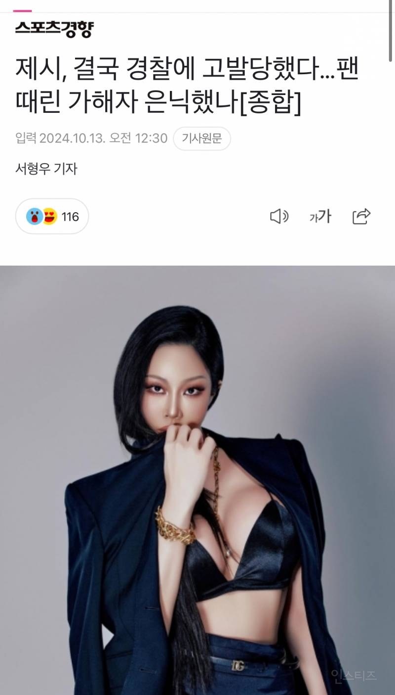 제시 팬 폭행사건 좀 의아한점 - 인스티즈(instiz) 이슈 카테고리