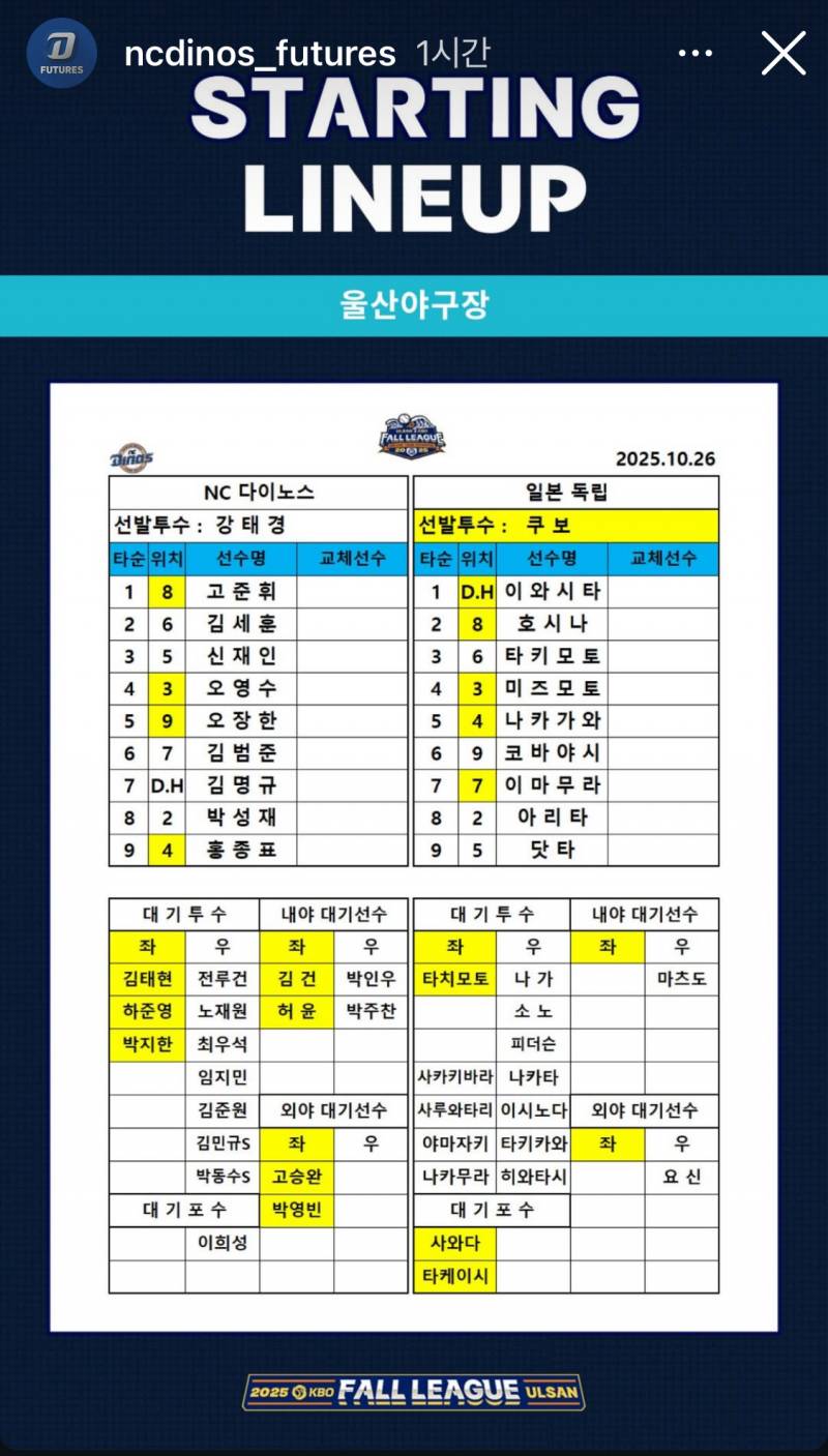 [OnAir] 똑똑 같이 야구 볼 다노 구합니다🩵 - 인스티즈(instiz) NC 카테고리