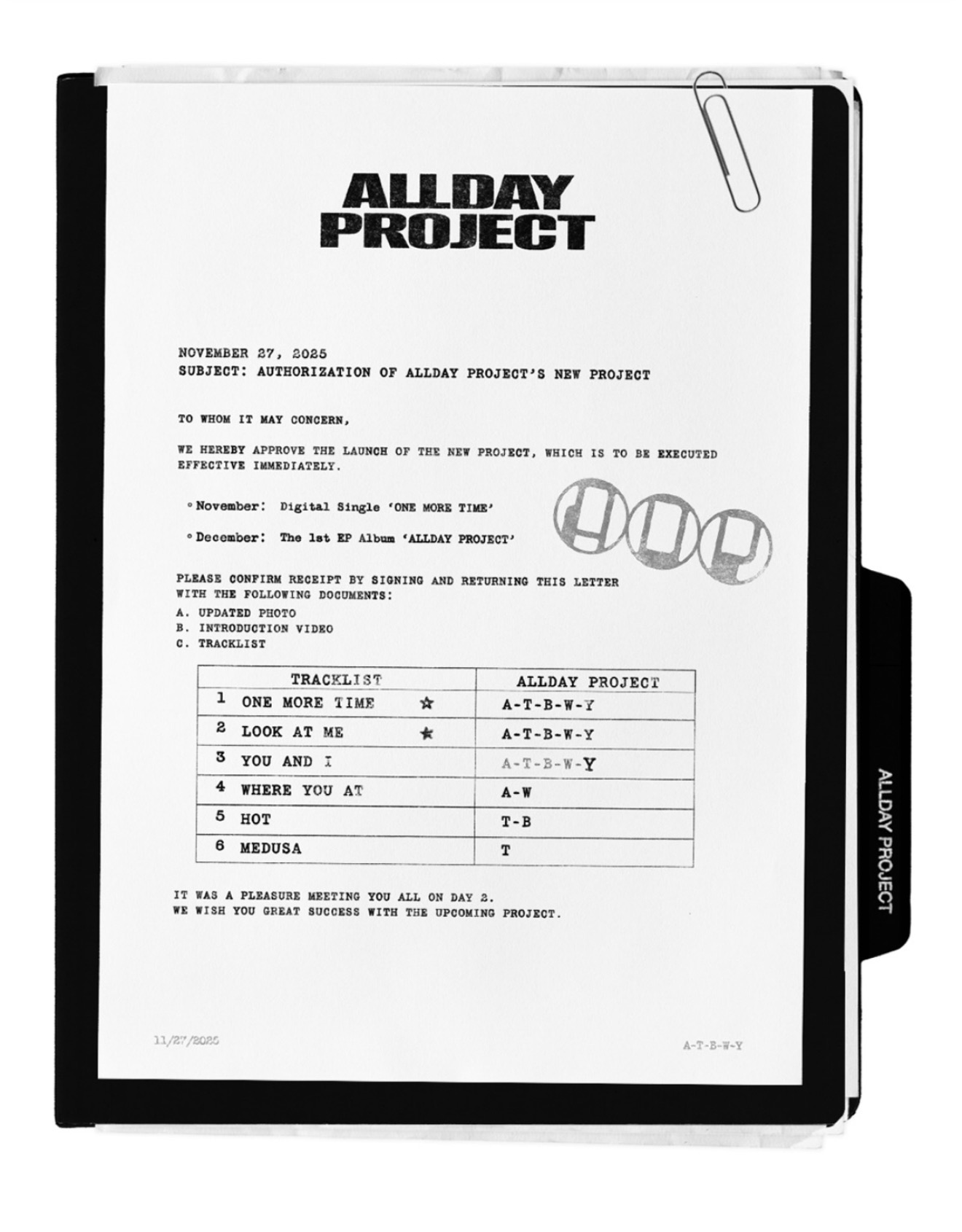 올데프 이번 미니앨범 트랙리스트 수정됨 - 인스티즈(instiz) 연예 카테고리