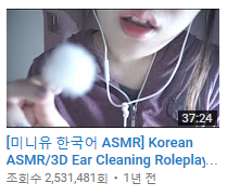국내 Asmr 유투버 구독자 순위 TOP5 - 인스티즈(instiz) 이슈 카테고리