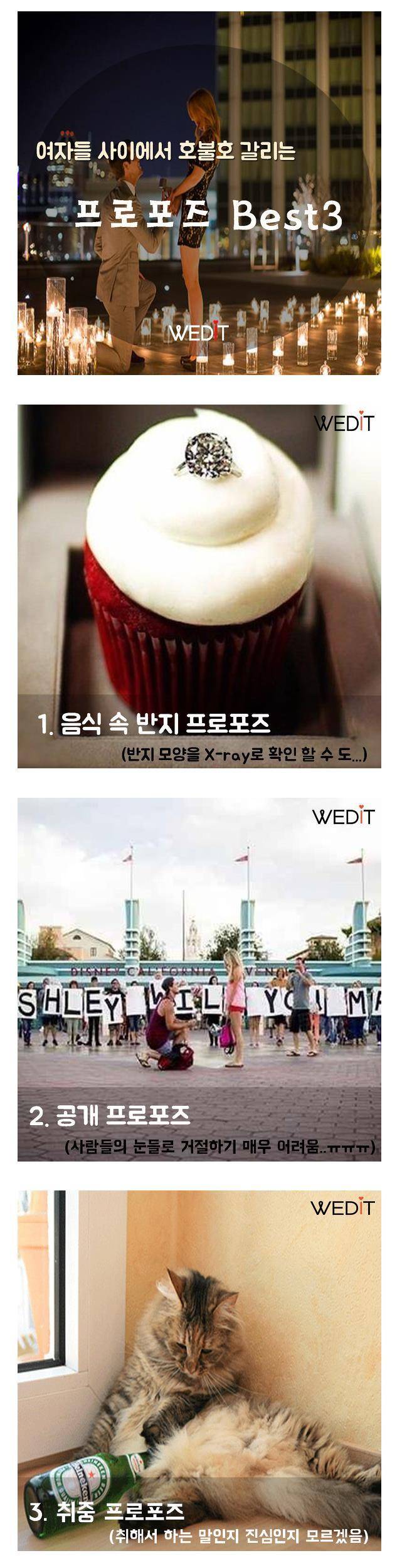 여자들 사이에서 호불호 갈리는 프로포즈 Best 3.jpg - 인스티즈(instiz) 이슈 카테고리