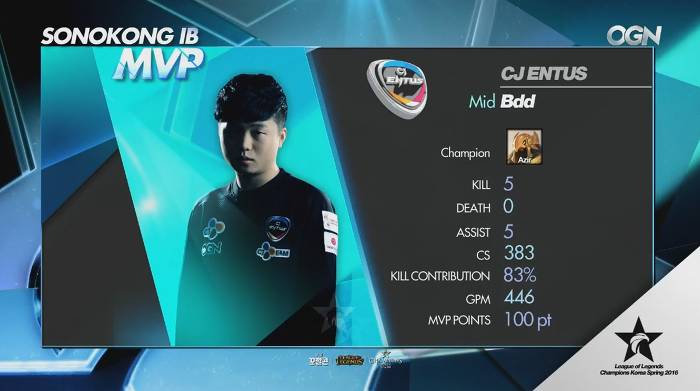 [LOL] CJ 엔투스 비디디, 롤챔스 데뷔전 결과 - 인스티즈(instiz) 이슈 카테고리