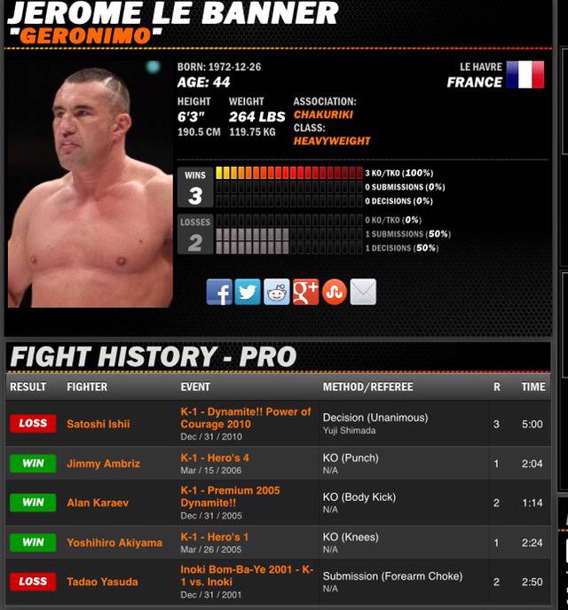 재미로 보는 입식 레전드들의 MMA 전적 - 인스티즈(instiz) 이슈 카테고리