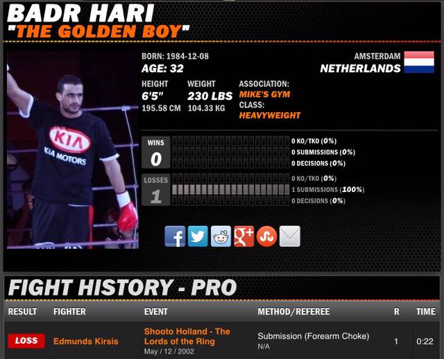 재미로 보는 입식 레전드들의 MMA 전적 - 인스티즈(instiz) 이슈 카테고리