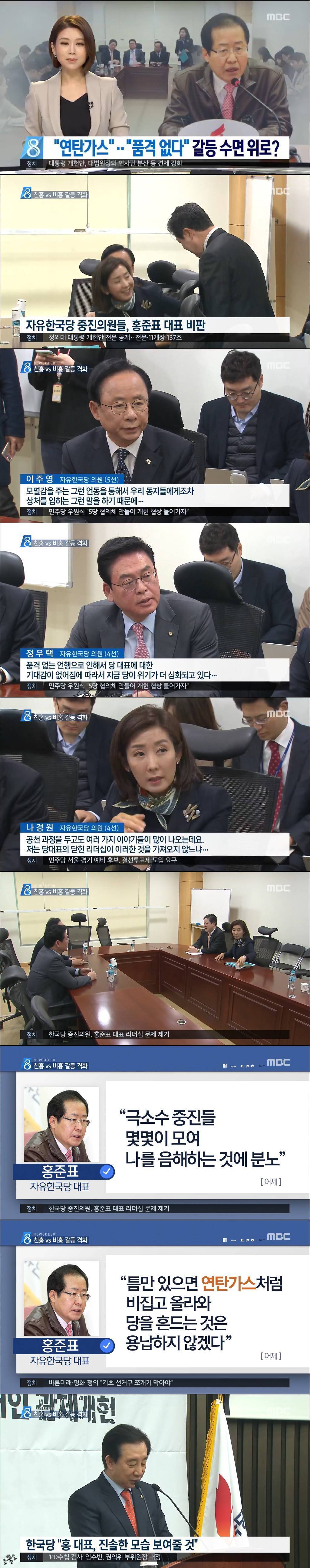 자유한국당 당내 갈등 (MBC) - 인스티즈(instiz) 이슈 카테고리