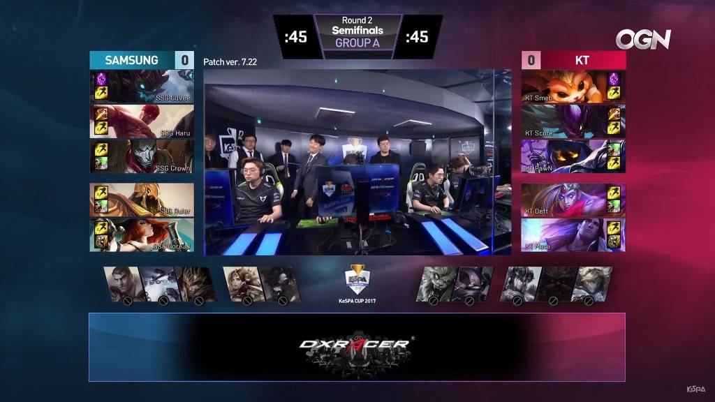 [LoLKeSPACup2017] 2라운드 4강 A조 SSG vs KT 1경기 벤픽 - 인스티즈(instiz) 이슈 카테고리