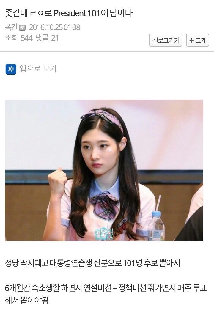 프레지던트 101 - 인스티즈(instiz) 이슈 카테고리