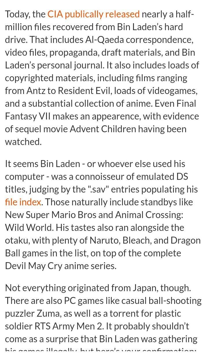 CIA 오사마 빈라덴 하드드라이브 공개내역 - 인스티즈(instiz) 이슈 카테고리