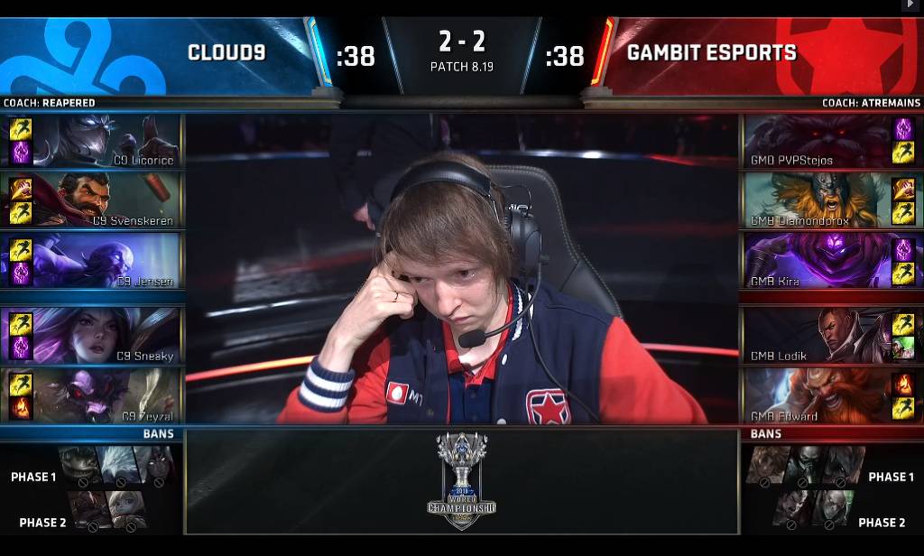 [LOL] 2018 롤드컵 플레이-인 스테이지 / 넉아웃 스테이지 1경기(5판 3선승),'C9(북미) vs 겜빗(러시아)'- 5세트 결과 - 인스티즈(instiz) 이슈 카테고리