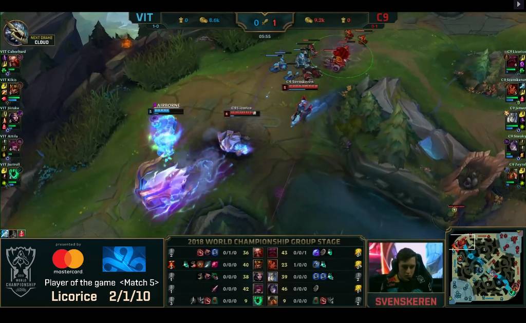 [LOL] 2018 롤드컵 그룹 스테이지 / 대회 둘쨋날 5경기,'VIT(유럽) vs C9(북미)'- 경기결과 - 인스티즈(instiz) 이슈 카테고리