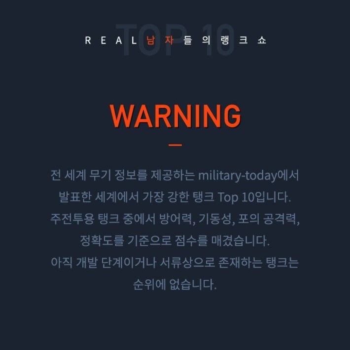 전 세계 탱크순위 TOP 10 - 인스티즈(instiz) 이슈 카테고리