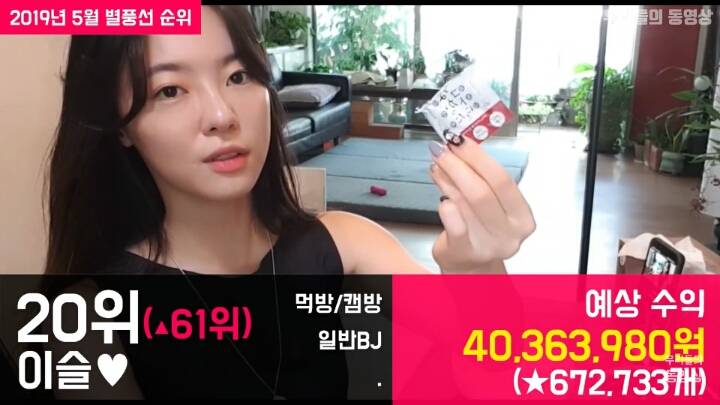 아프리카BJ 별풍선 순위 - 인스티즈(instiz) 이슈 카테고리