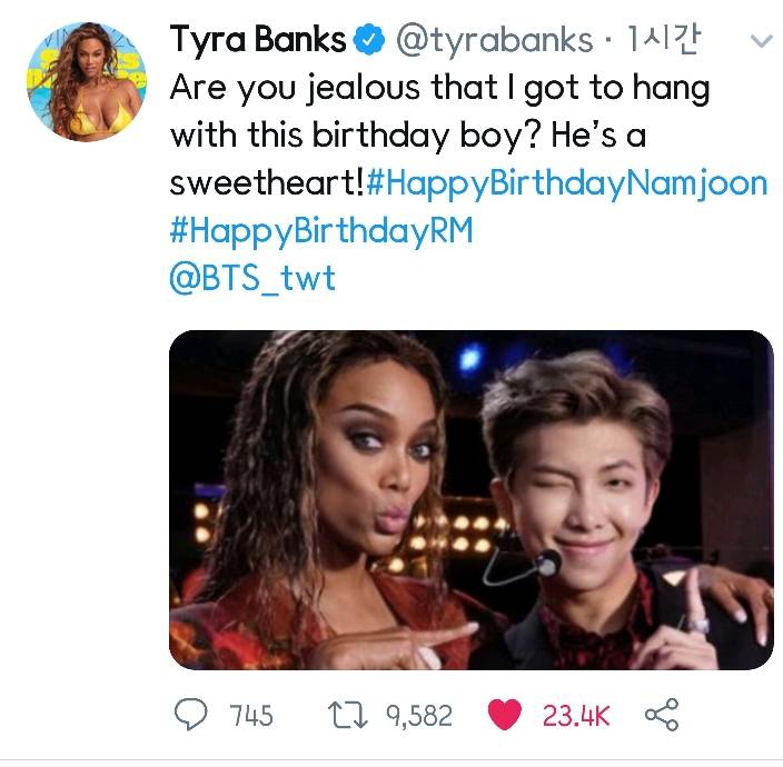 오늘 자 BTS 리더 RM의 생일을 축하해주는 팝스타들 - 인스티즈(instiz) 이슈 카테고리