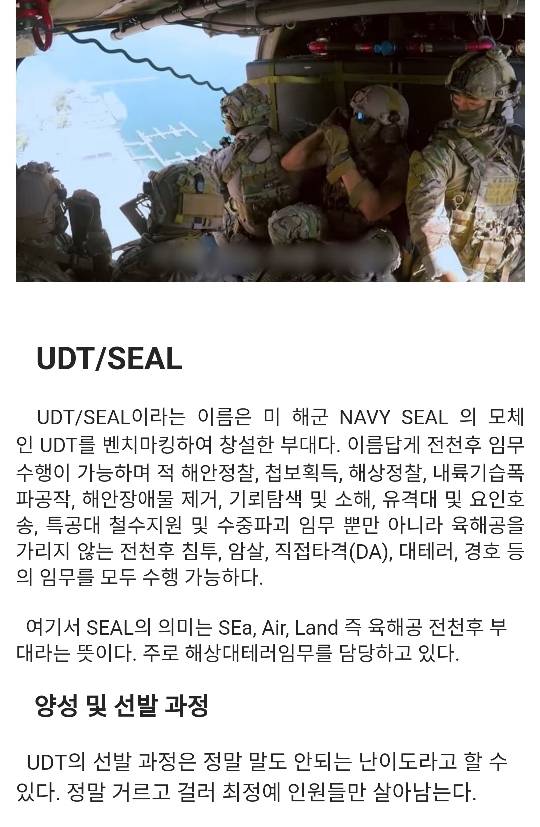 한국 1티어 특수부대 UDT와 707 차이 비교....jpg - 인스티즈(instiz) 인티포털 카테고리
