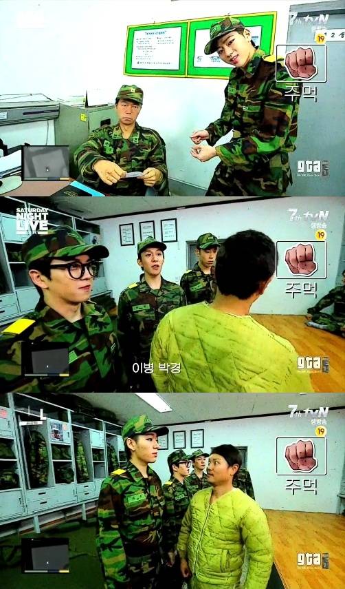 SNL코리아-GTA 군대' 김민교, 블락비 지코 괴롭히다 영창행 - 인스티즈(instiz) 이슈 카테고리