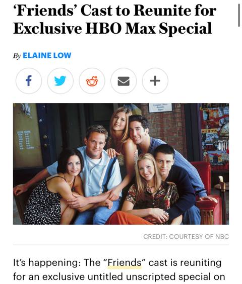 시트콤 프렌즈 HBO제작 컴백 - 인스티즈(instiz) 이슈 카테고리