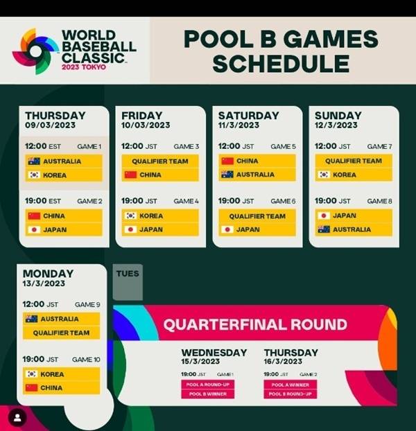 2023 WBC 일정발표. 한일전은 3월 10일 - 인스티즈(instiz) 인티포털 카테고리
