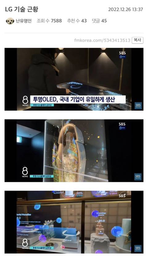 LG 기술 근황 - 인스티즈(instiz) 인티포털 카테고리