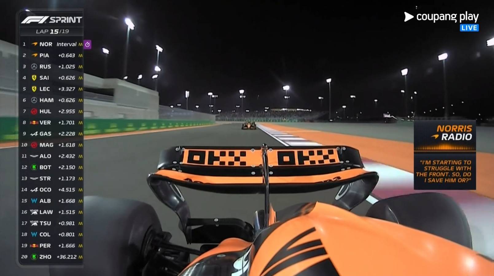 F1 2024 카타르 그랑프리 스프린트 결과 - 인스티즈(instiz) 이슈 카테고리