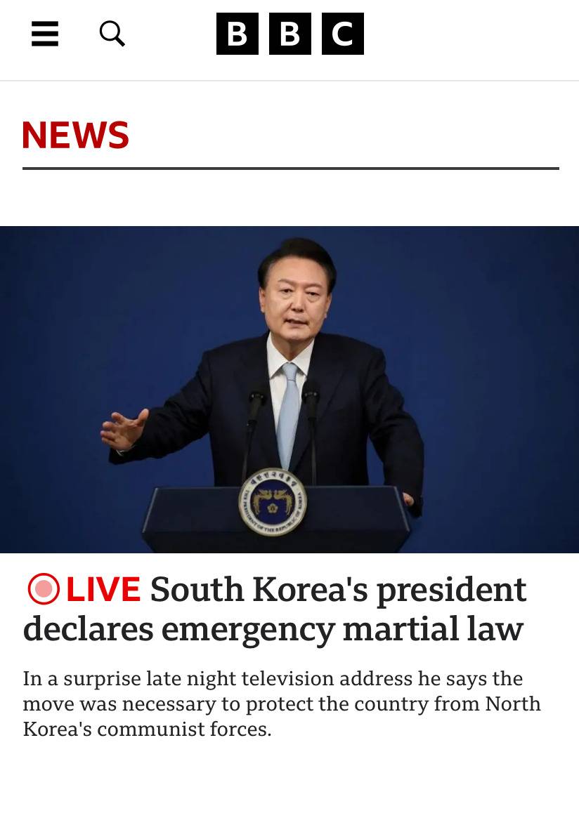 CNN, BBC, REUTER, AP 외신 에 뜬 계엄령 선포 - 인스티즈(instiz) 이슈 카테고리