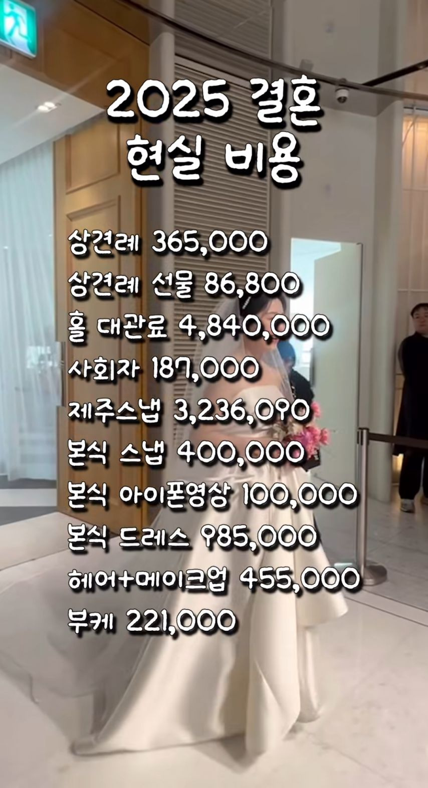 2025년 현실 결혼식 비용 - 인스티즈(instiz) 이슈 카테고리