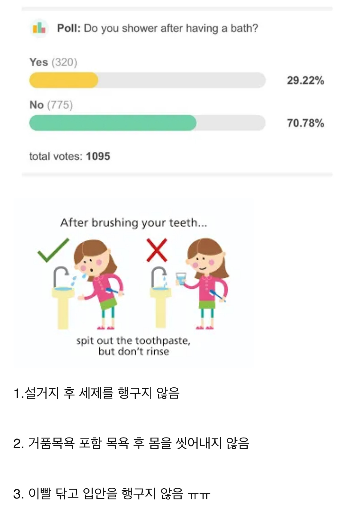 이해할 수 없는 미국의 세척 문화 - 인스티즈(instiz) 이슈 카테고리