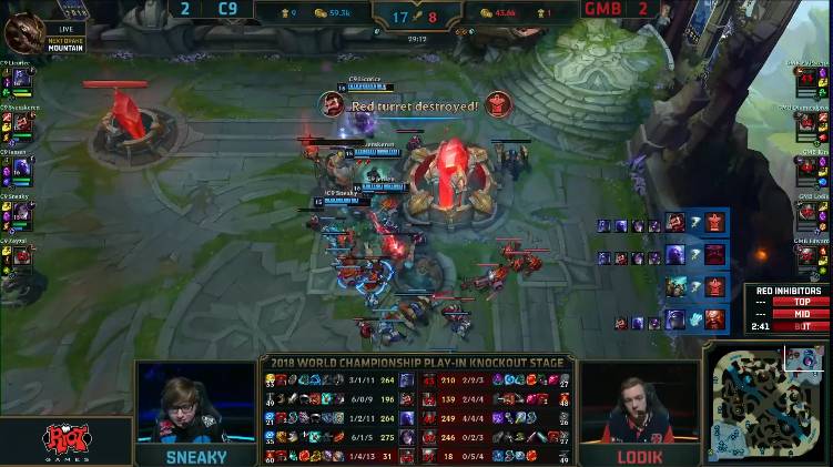 [LOL] 2018 롤드컵 플레이-인 스테이지 / 넉아웃 스테이지 1경기(5판 3선승),'C9(북미) vs 겜빗(러시아)'- 5세트 결과 - 인스티즈(instiz) 이슈 카테고리