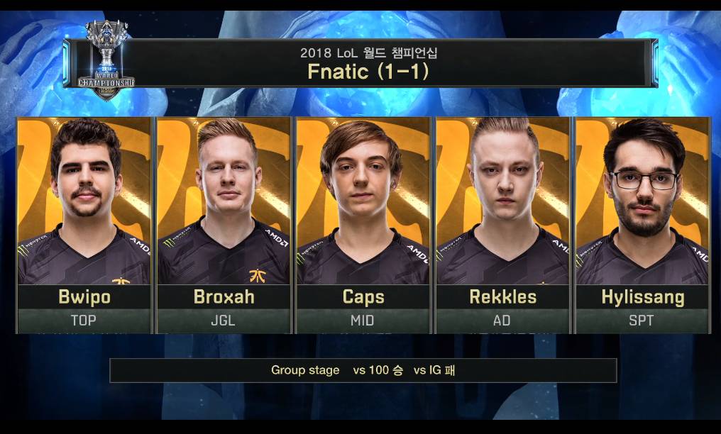 [LOL] 2018 롤드컵 그룹 스테이지 / 대회 넷째날 4경기,'GRX(대만) vs FNC(유럽)'- 경기결과 - 인스티즈(instiz) 이슈 카테고리