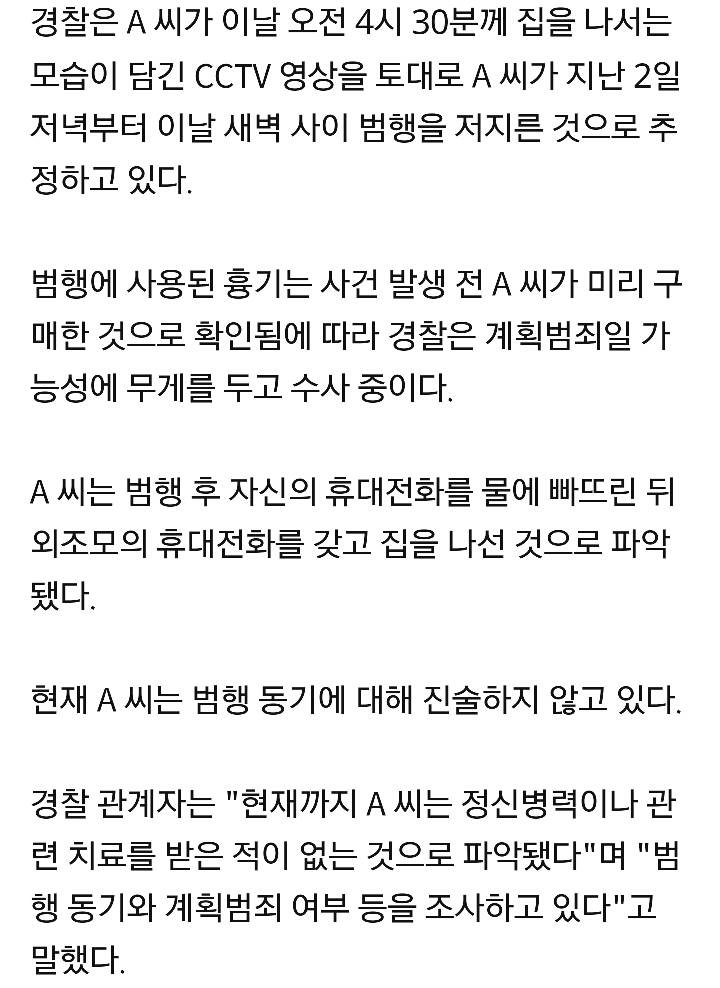 외할머니 살해한 19살 대학생 손녀 검거 인스티즈 Instiz 이슈 카테고리