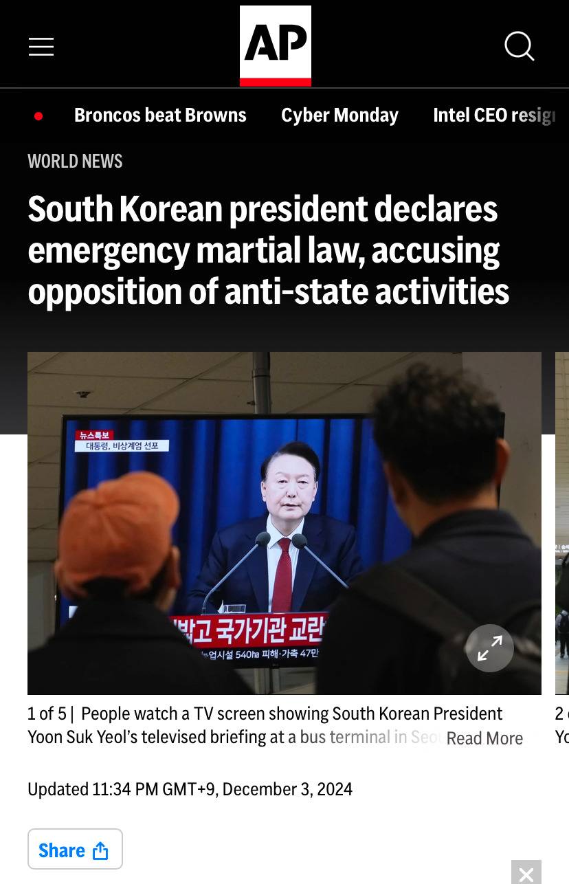 CNN, BBC, REUTER, AP 외신 에 뜬 계엄령 선포 - 인스티즈(instiz) 이슈 카테고리