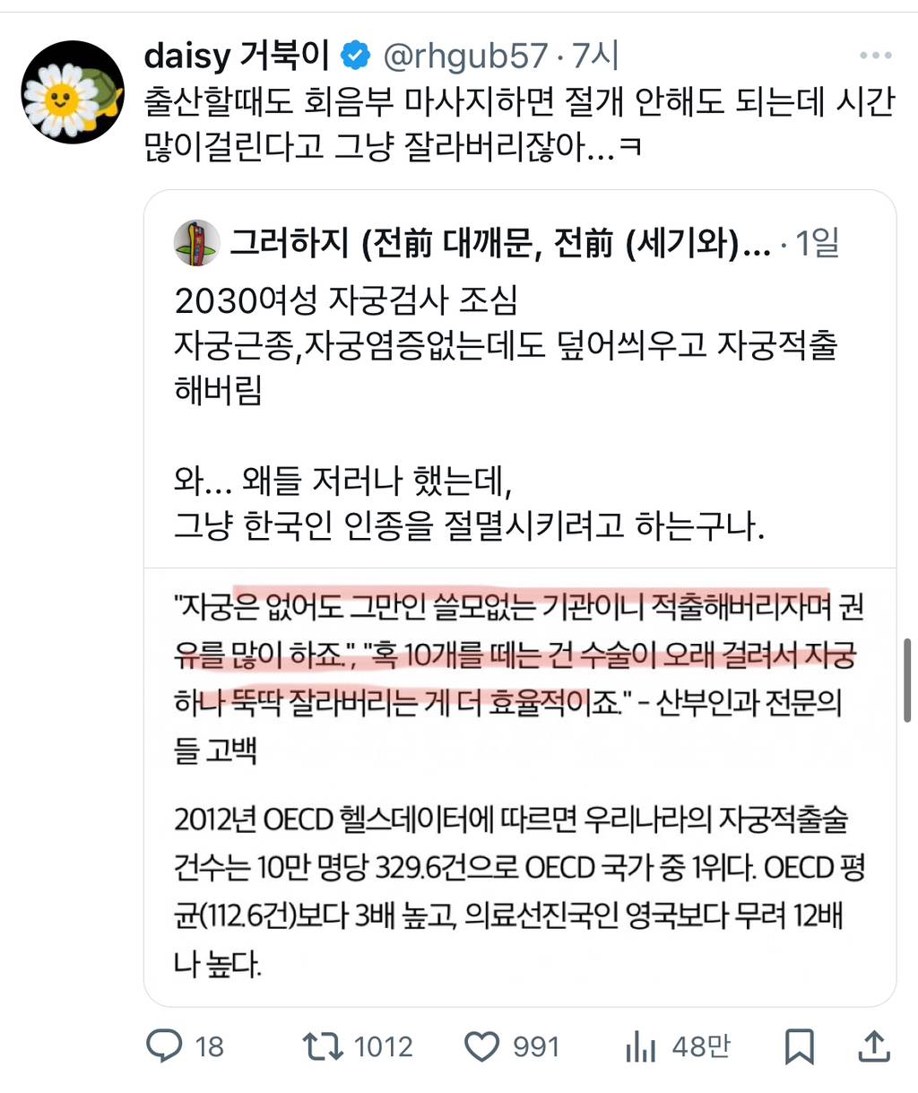 2030여성 자궁검사 조심 - 인스티즈(instiz) 이슈 카테고리